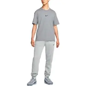 Nike Premium Essentials Alphabet Logo Printing Round Neck Short Sleeve Gray
