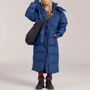 Adidas Long Padded Winter Jacket - Blue