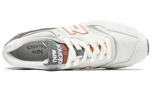 NEW BALANCE 997 Suede And Mesh Sneakers - White/grey/orange