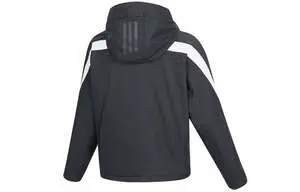 Adidas Zip-up Hooded Track Jacket With Sporty Stripes