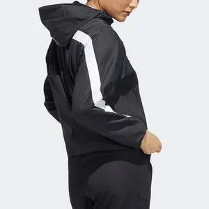 Adidas Zip-up Hooded Track Jacket With Sporty Stripes