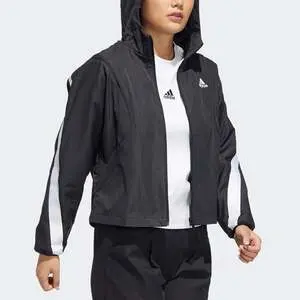 Adidas Zip-up Hooded Track Jacket With Sporty Stripes
