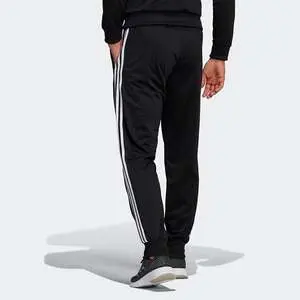 Adidas Essentials 3-stripes Tapered Tricot Pants - Black