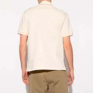 Gucci Jumbo Gg Cotton Silk Jacquard Polo 'beige Ebony