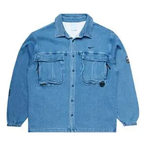 Nike X Nocta Opal Button-down Denim Shirts - Blue Denim
