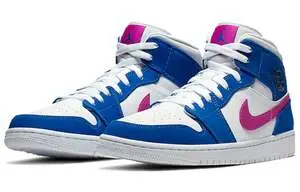 JORDAN 1 Mid Sneakers - Hyper Royal/hyper Violet-white