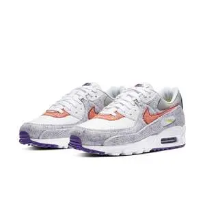 Nike Max 90 Recycled Jerseys Pack Sneakers - Graywhitepurple
