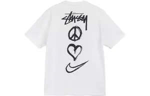 Nike X Stussy Peace Love Swoosh T-shirt 'white