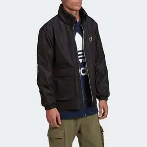 Adidas Originals X Human Made Crossover Embroidered Logo Stand Collar Jacket