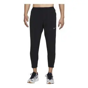 Nike Men's Nike Casual Micro Mark Printing Straight Solid Color Reflective Sports Pants/trousers/joggers Autumn Black Default Color