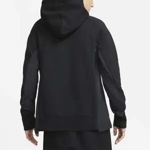 Nike X Sacai Logo Printing Splicing Contrasting Hoodie 'black