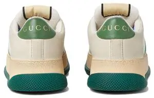 Gucci Screener Gg Leather Sneakers - Beige/green/red