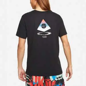 Nike Ss22 Logo Printing Sports Round Neck Short Sleeve Black - Default Color