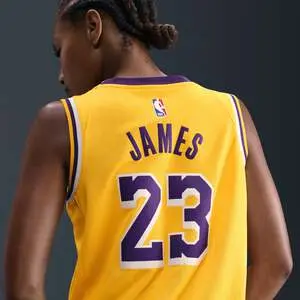 Nike X Nba Los Angeles Lakers Icon Edition Jersey 'lebron James - Yellow/multi-color