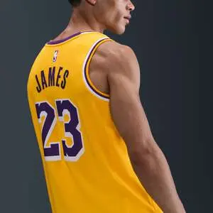Nike X Nba Los Angeles Lakers Icon Edition Jersey 'lebron James - Yellow/multi-color