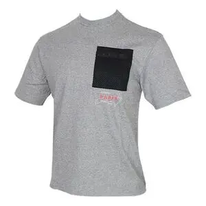 Nike Alphabet Printing Logo Round Neck Short Sleeve Gray T-shirt - Multi-color