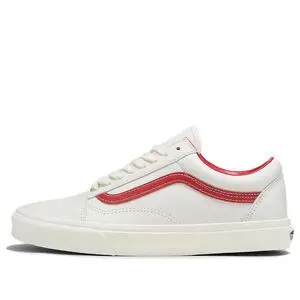 VANS Old Skool Vintage Leather 'cream White Red - Beige/red