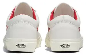 VANS Old Skool Vintage Leather 'cream White Red - Beige/red