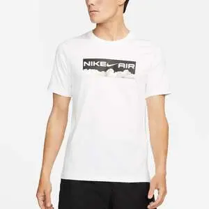 Nike Alphabet Logo Printing Round Neck Pullover Short Sleeve White T-shirt