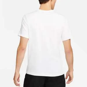 Nike Alphabet Logo Printing Round Neck Pullover Short Sleeve White T-shirt