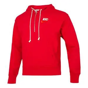 Nike Embroidered Logo Half Zip Hooded Knit Pullover