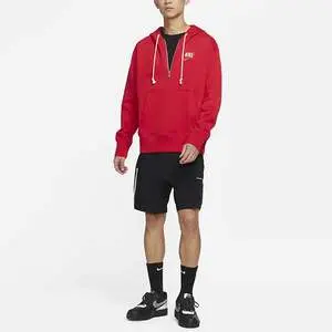 Nike Embroidered Logo Half Zip Hooded Knit Pullover