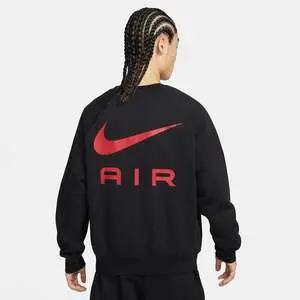 Nike Fleece Crewneck - Black/red