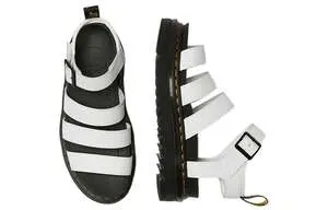 Dr. Martens Blaire Leather Strappy Sandals - White