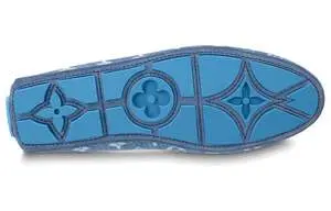 LOUIS VUITTON Monogram Denim Driver Moccasins
