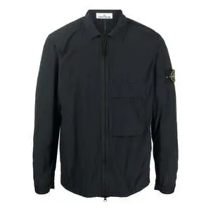 Stone Island Garment Dyed Naslan Light Overshirt - Black