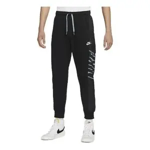 Nike Logo Printing Knit Lacing Bundle Feet Sports Pants/trousers/joggers - Black