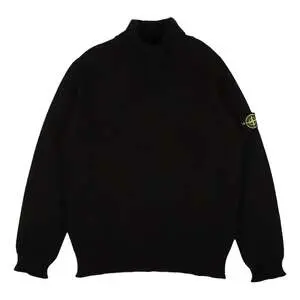 Stone Island Ribbed Turtleneck Sweater - Black