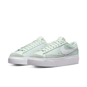 Nike Blazer Low Platform Sneakers - Green/green/orange