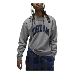 JORDAN Holiday Fleece Crew Sweatshirt - Grey