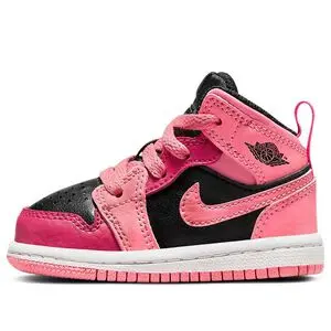 JORDAN 1 Mid Toddler Sneakers - Pink/black