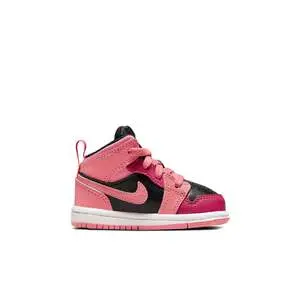 JORDAN 1 Mid Toddler Sneakers - Pink/black