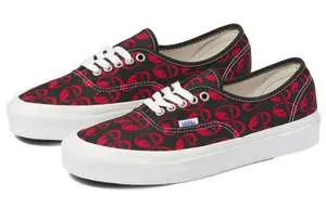 VANS Authentic Mooneyes Printed Lace-up Sneakers - Black/red/white
