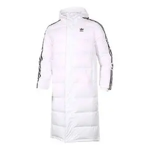 Adidas Originals Long Down Jacket With Side Logo Printing - Default Color