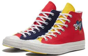 CONVERSE X Golf Wang Chuck 70 High Top Sneakers - Blue/yellow/red