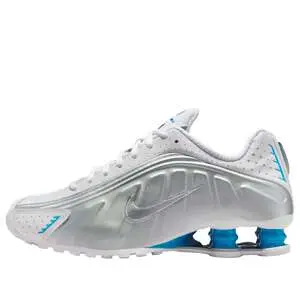 Nike Shox R4 Athletic Sneakers - White/blue Hero/metallic Silver