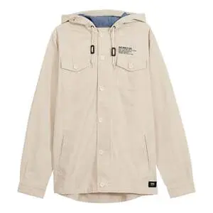 VANS Casual Hooded Jacket - Beige/black/blue