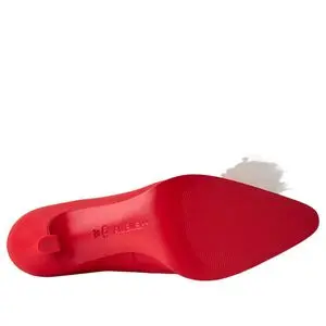 UGG X Ambush Fur High Heel Boots - White/red