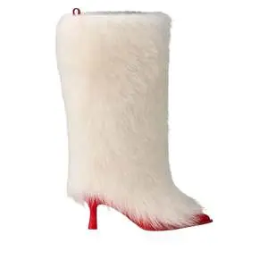 UGG X Ambush Fur High Heel Boots - White/red