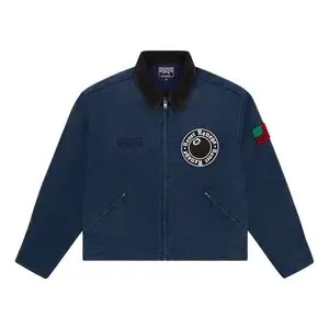 DENIM TEARS X Stussy Canvas Work Jacket - Navy/black