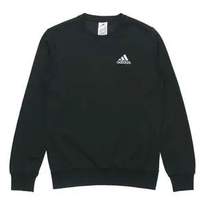 Adidas Sl Ft Swt Training Sports Crewneck Sweatshirt - Black