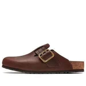 BIRKENSTOCK Boston Bold Natural Leather Clogs - Brown