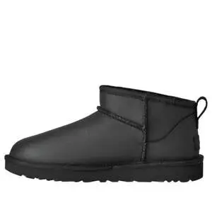 UGG Classic Ultra Mini Leather Boots - Black