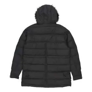 CONVERSE Long Down Parka With Fur-trimmed Hood - Black