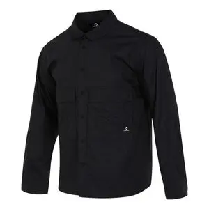 CONVERSE Seasonal Woven Long Sleeve Shirt Asia Sizing - Black