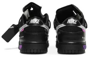 Nike X Off-white Dunk Low "lot 50 Of 50 - Black/silver